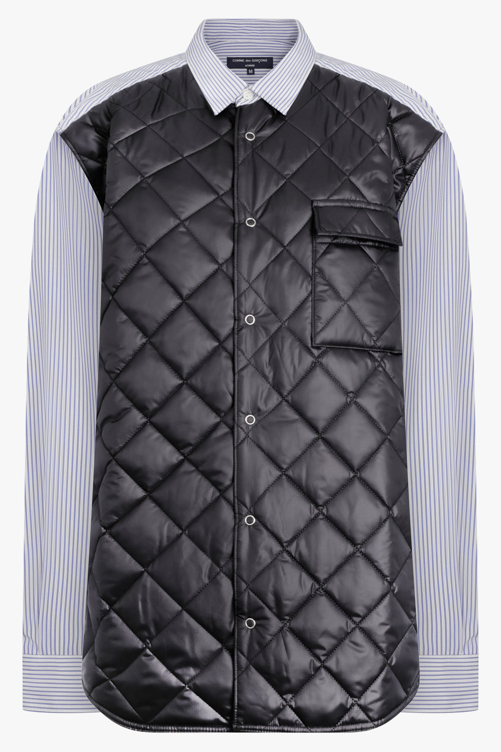 Cotton Stripe Rip Cloth Shirt | White/Blue/Black – Parlour X