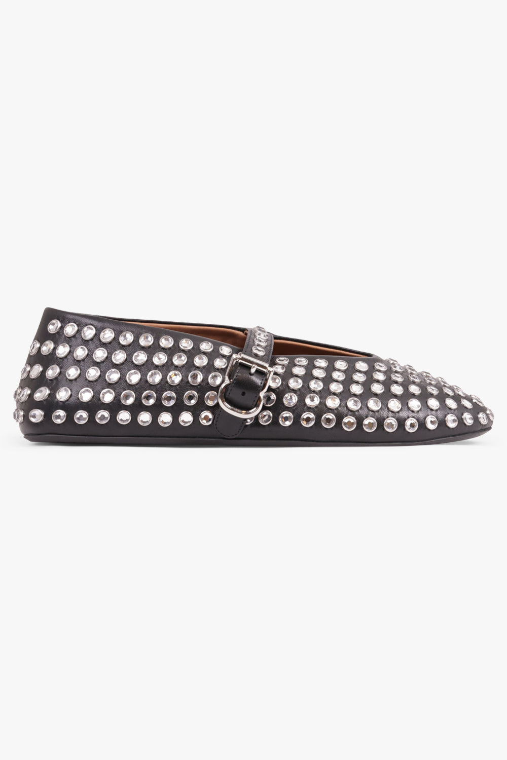 ALAIA STUD BALLERINA STRAP FLAT BLACK NEW SEASON PARLOUR X SYDNEY ...