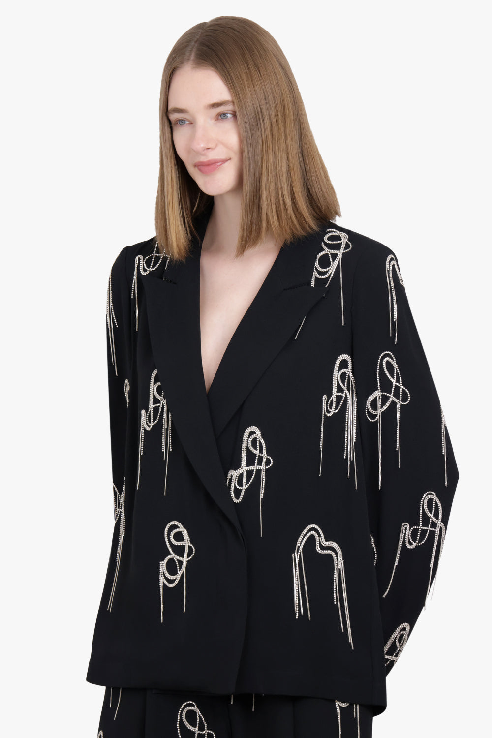 Caplana Embellished Double Breasted Jacket | Black – Parlour X