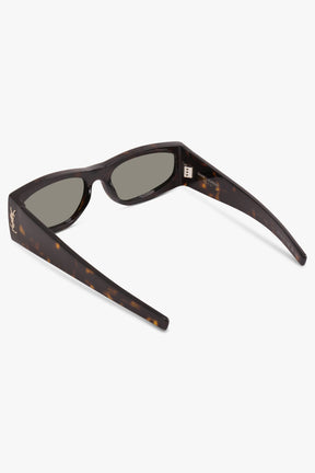 SL M140 Flat Cat Eye Frame Sunglasses Dark Havana/Grey – Parlour X