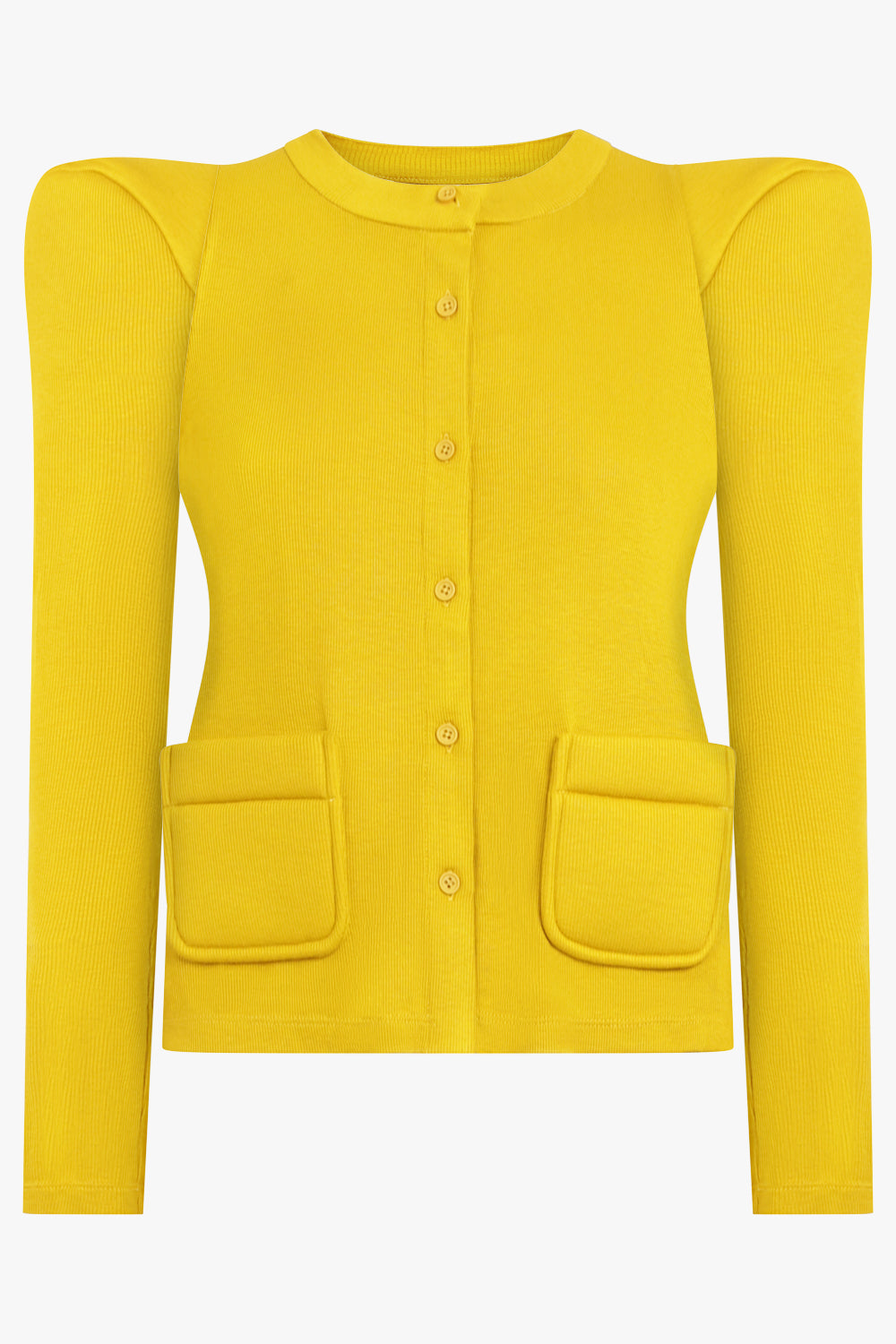 Foamy Shoulder Cardigan Jacket | Gold – Parlour X