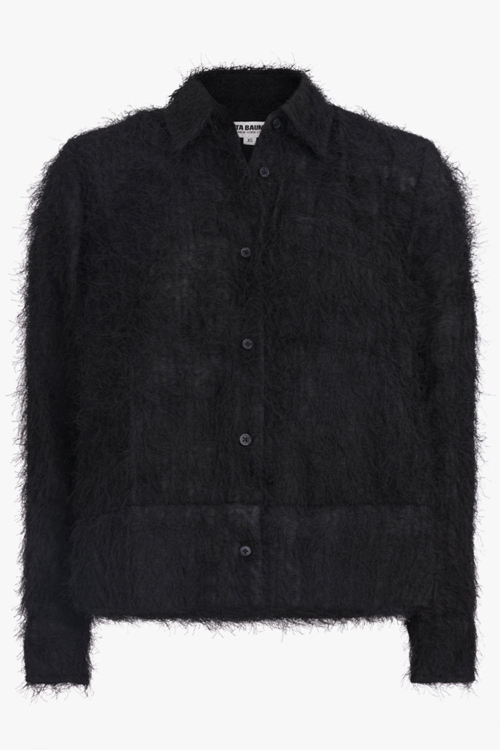 Hairy L/S Foam Hem Shirt | Black – Parlour X