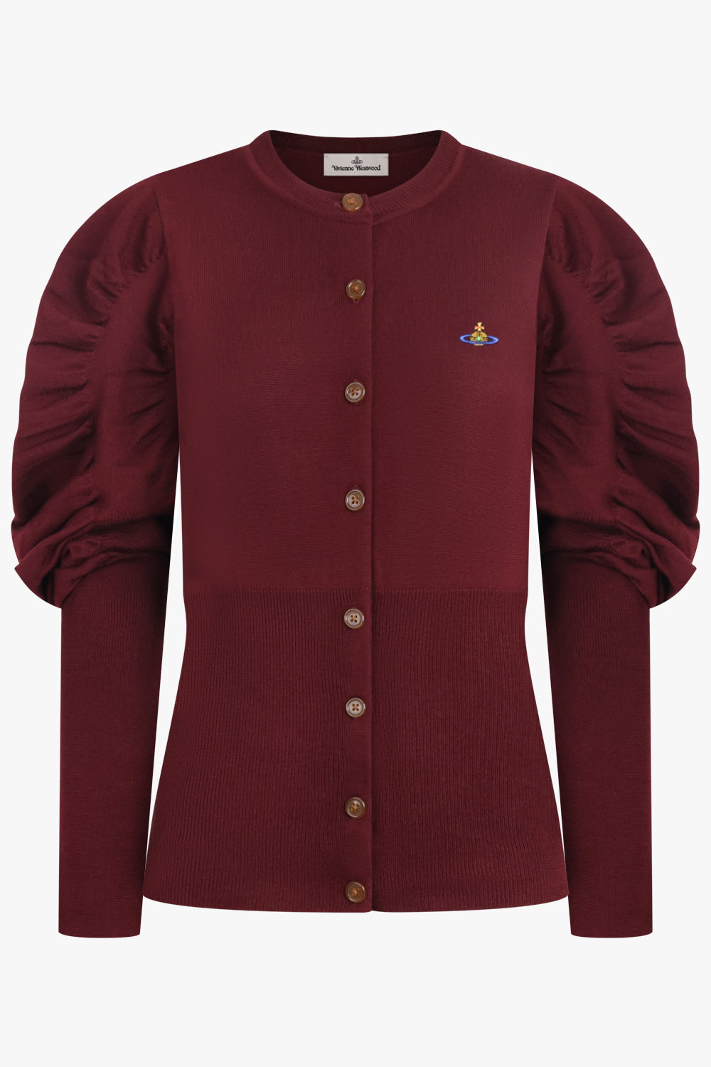 Eli Balloon Shoulder Knit Cardigan | Brick Red – Parlour X