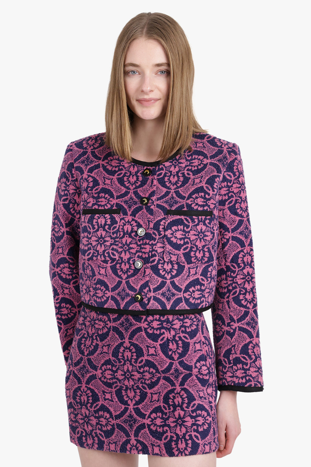 MARINE SERRE ORIENTAL BOXY TAILORED JACKET FUSCHIA PARLOUR X SYDNEY ...