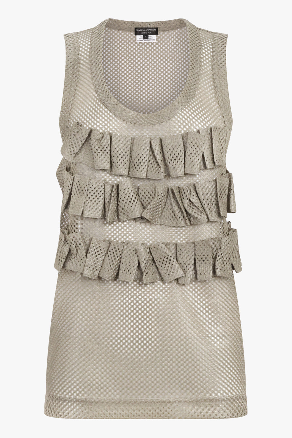 Mesh Singlet Top | Khaki – Parlour X