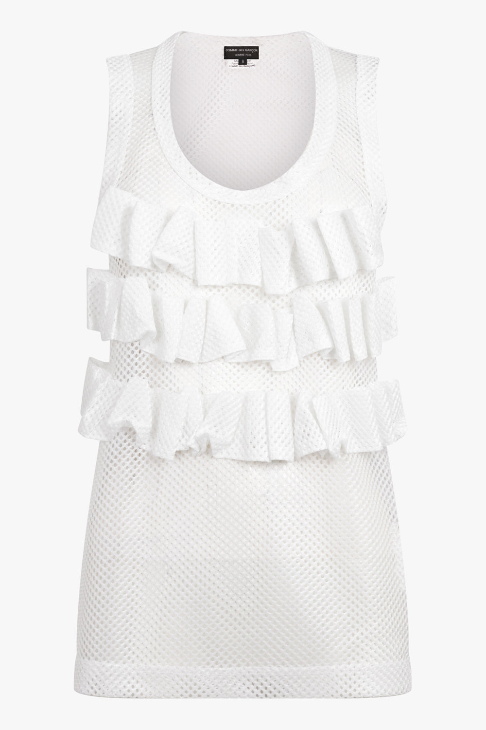 Mesh Singlet Top | White – Parlour X