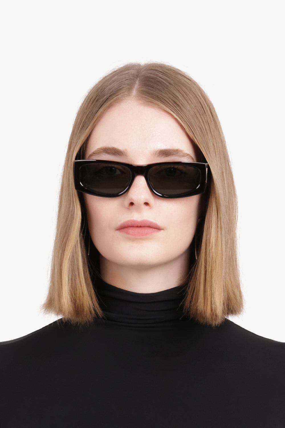 SL M140 Flat Cat Eye Frame Sunglasses Dark Havana/Grey – Parlour X