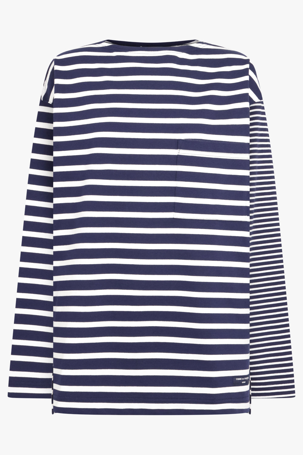 Cotton Stitch Jersey with Horizontal Stripe | Navy/White – Parlour X