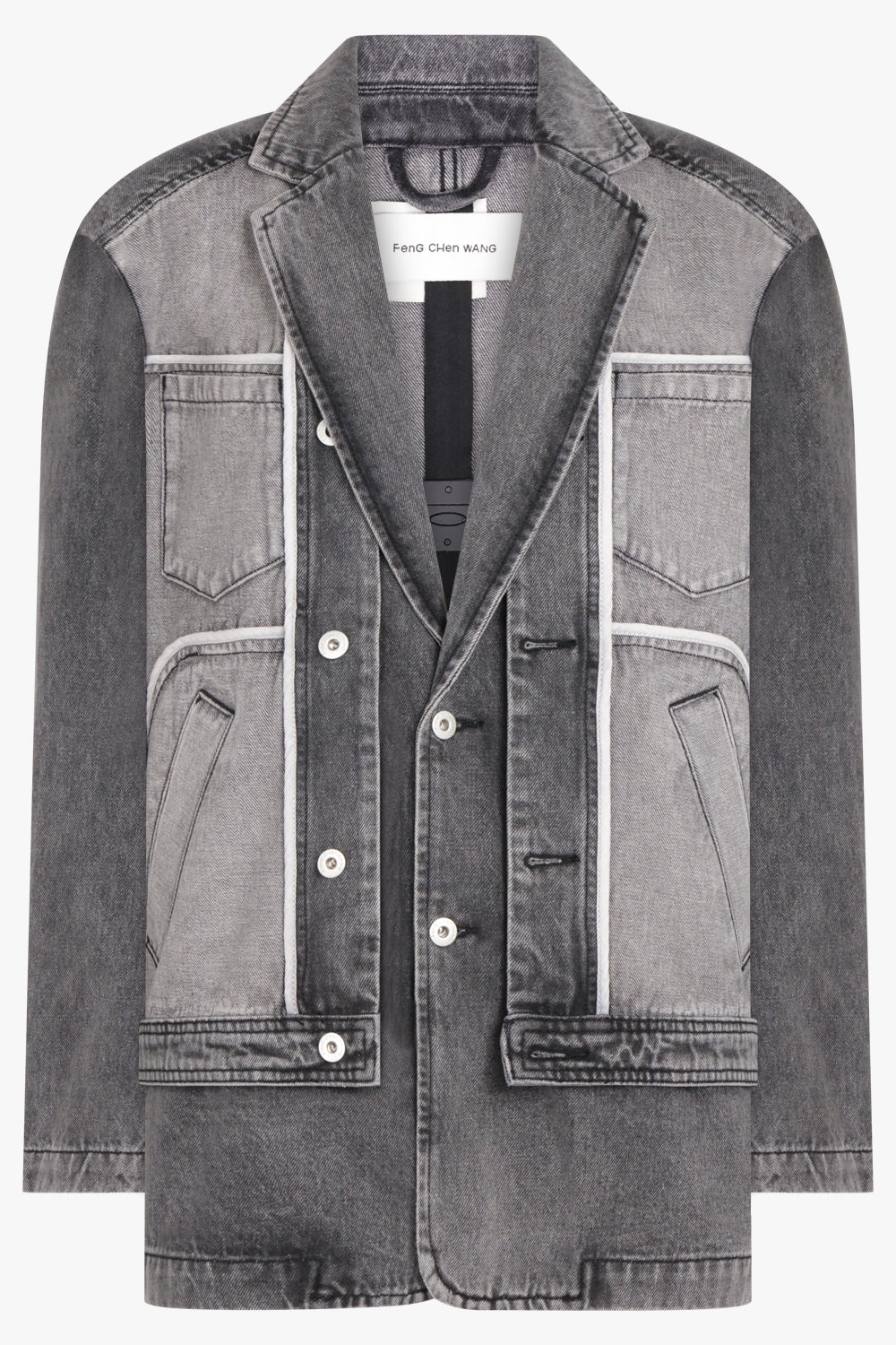 INSIDE OUT PATCHED DENIM JACKET | BLACK – Parlour X