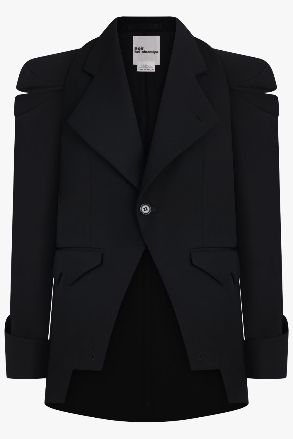 Single Breasted Crop Shoulder Slit Jacket | Black – Parlour X