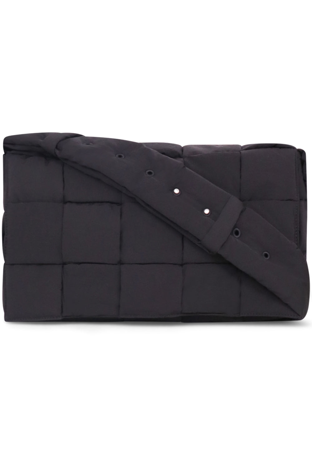 BOTTEGA VENETA MAXI CASSETTE PADDED MESSENGER BLACK SILVER PARLOUR X ...