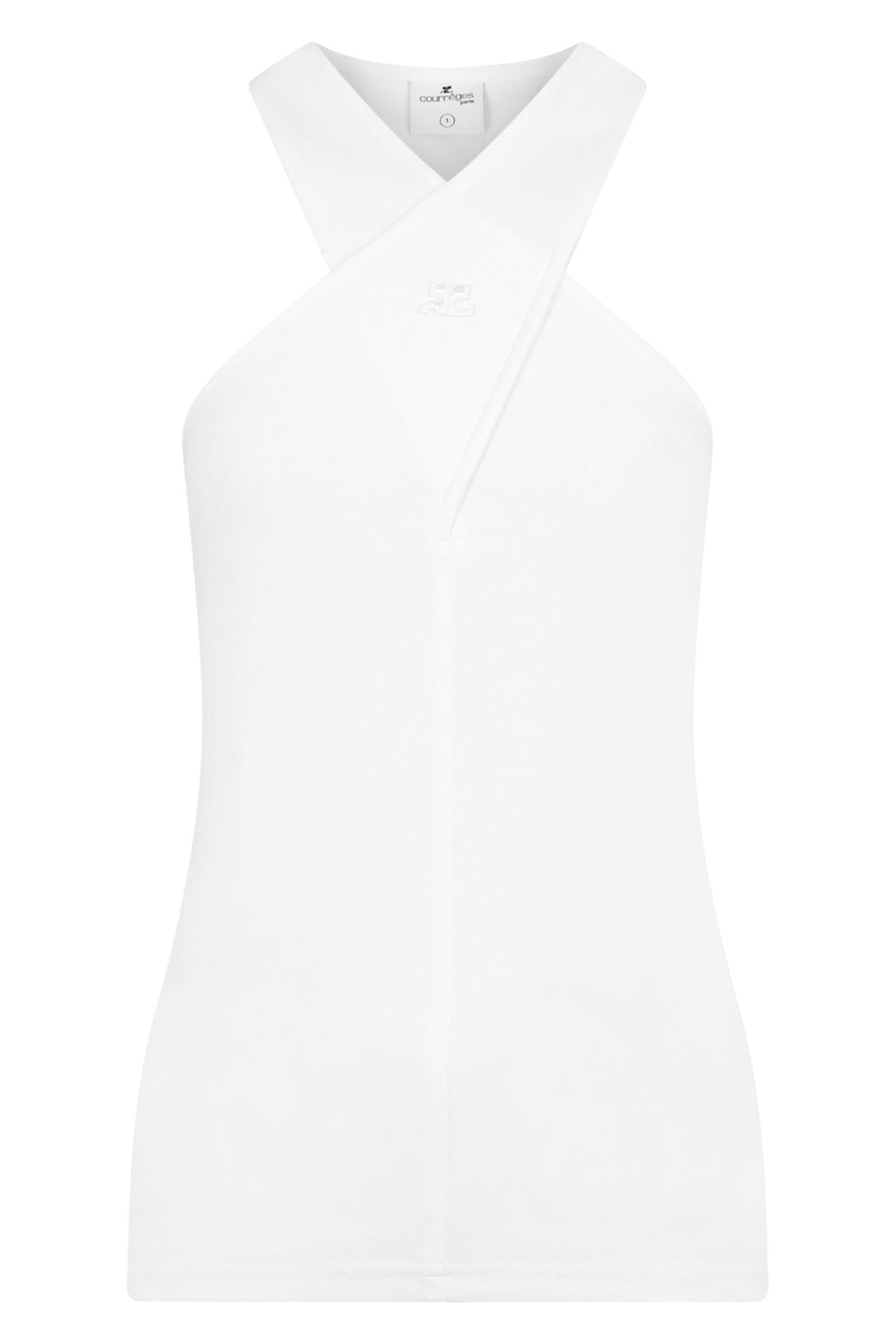 COURRÈGES CRISS CROSS HALTER TOP WHITE NEW SEASON PARLOUR X – Parlour X