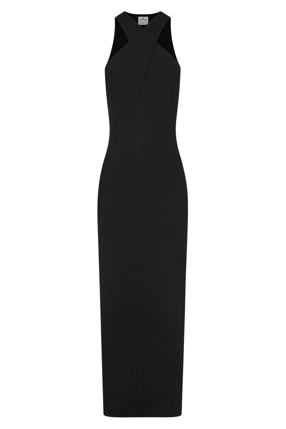 COURRÈGES CRISS CROSS HALTER DRESS BLACK NEW SEASON PARLOUR X ONLINE ...