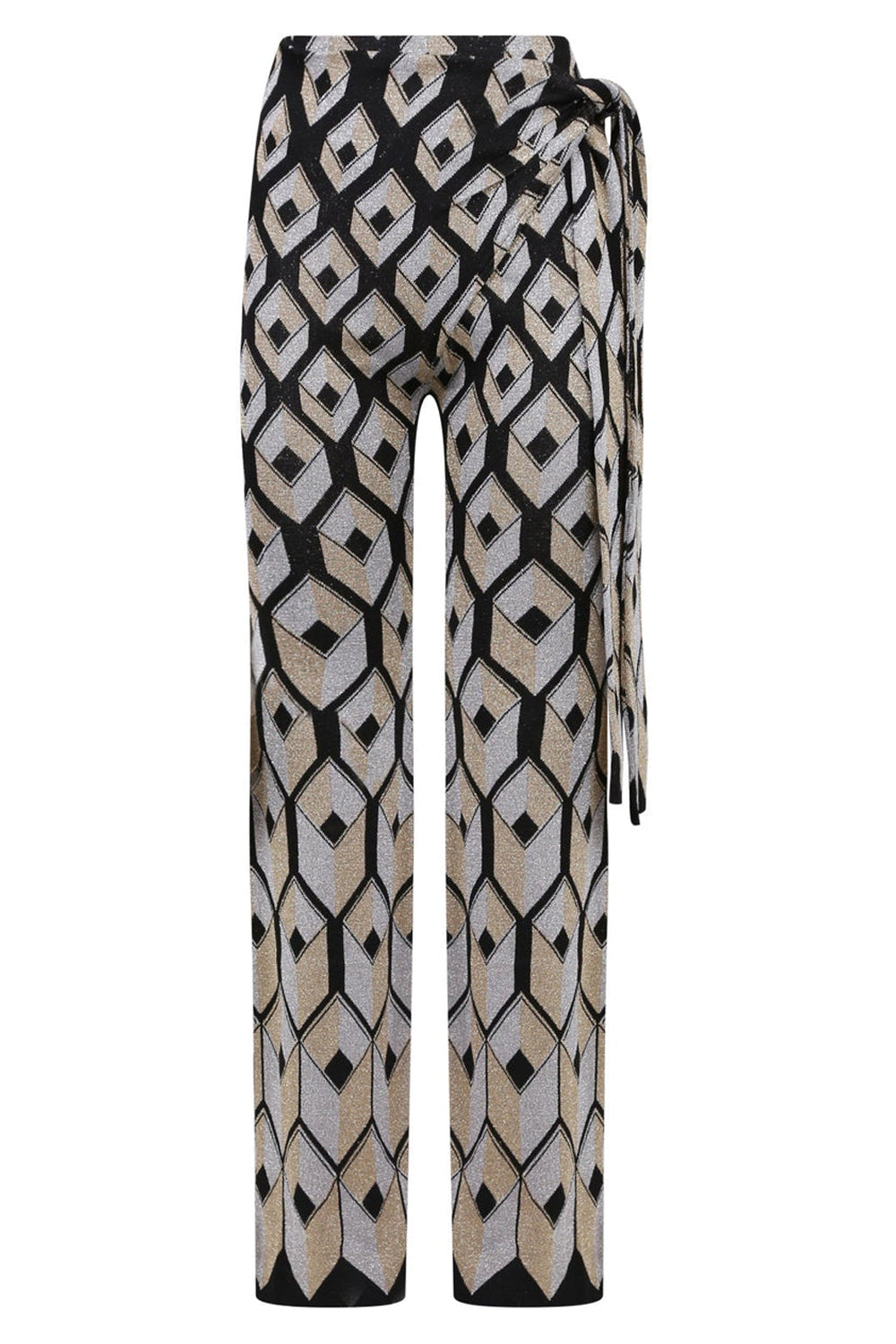 CUBE LUREX KNIT PANTS BLACK/GOLD – Parlour X