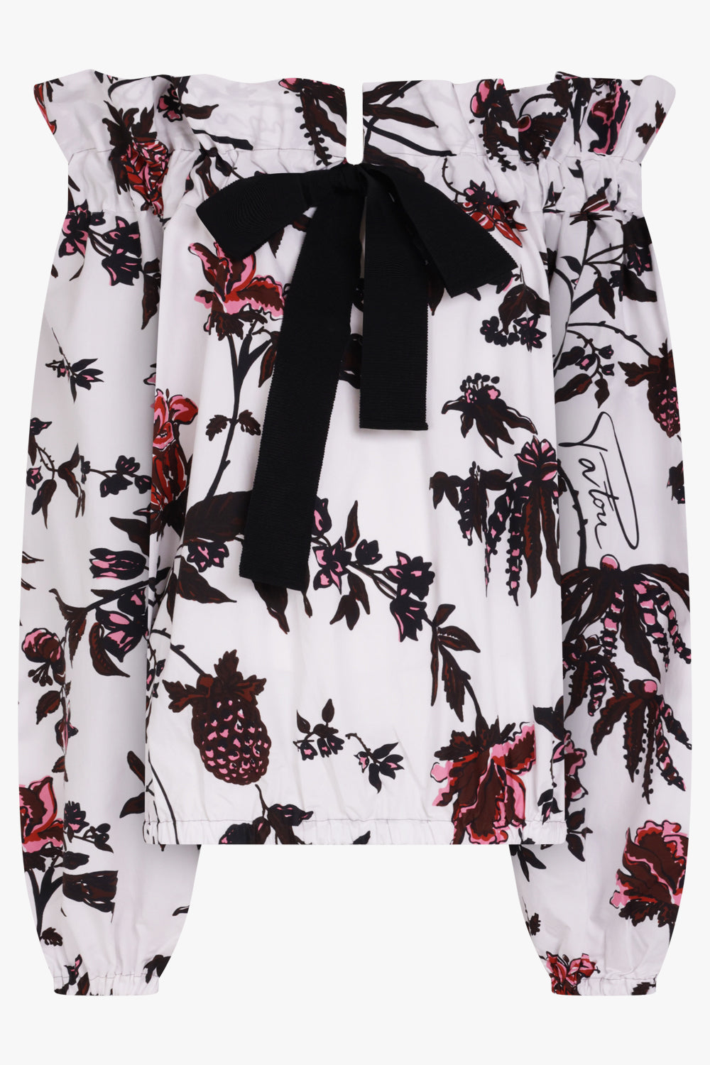 Drawstring Puff Sleeve Top in Printed Organic Cotton | Indian Winter ...