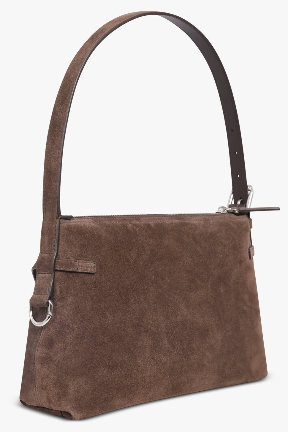 Voyou Small Suede Shoulder Bag | Ebony Brown – Parlour X