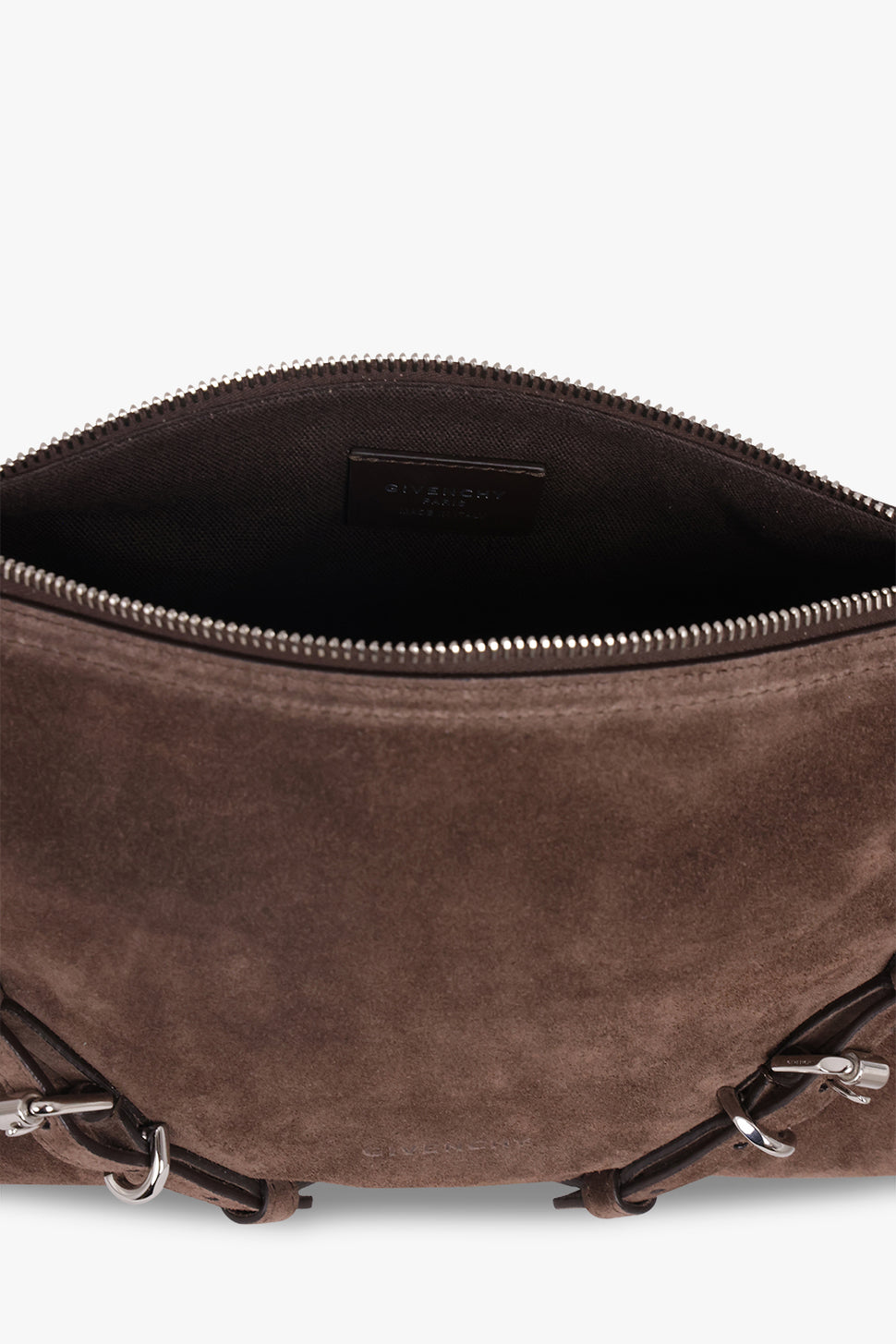 Voyou Small Suede Shoulder Bag | Ebony Brown – Parlour X