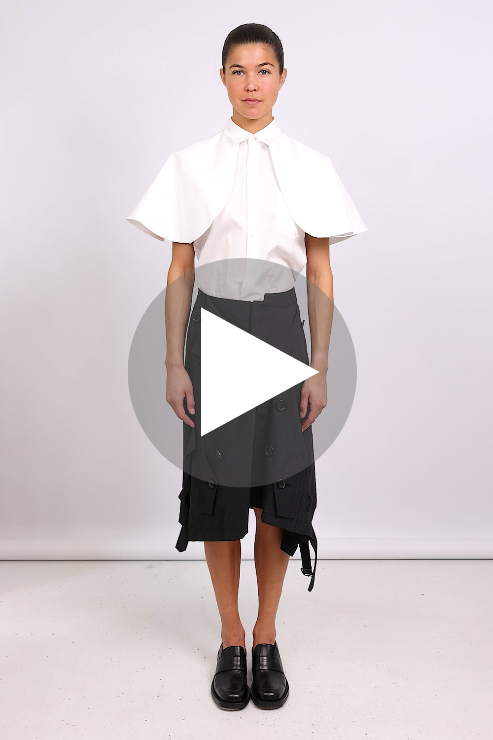 COMME DES GARCONS CAPE SHIRT WHITE NEW SEASON PARLOUR X ONLINE SYDNEY ...