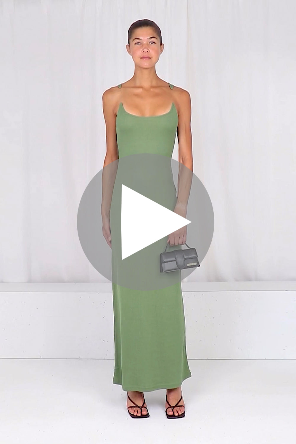 Y/PROJECT INVISIBLE STRAP DRESS OLIVE NEW SEASON PARLOUR X SYDNEY ...